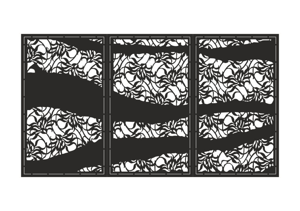 Paraven extérieur bot 7_02 1,2m x 2m - DecorationsEnMetal.fr